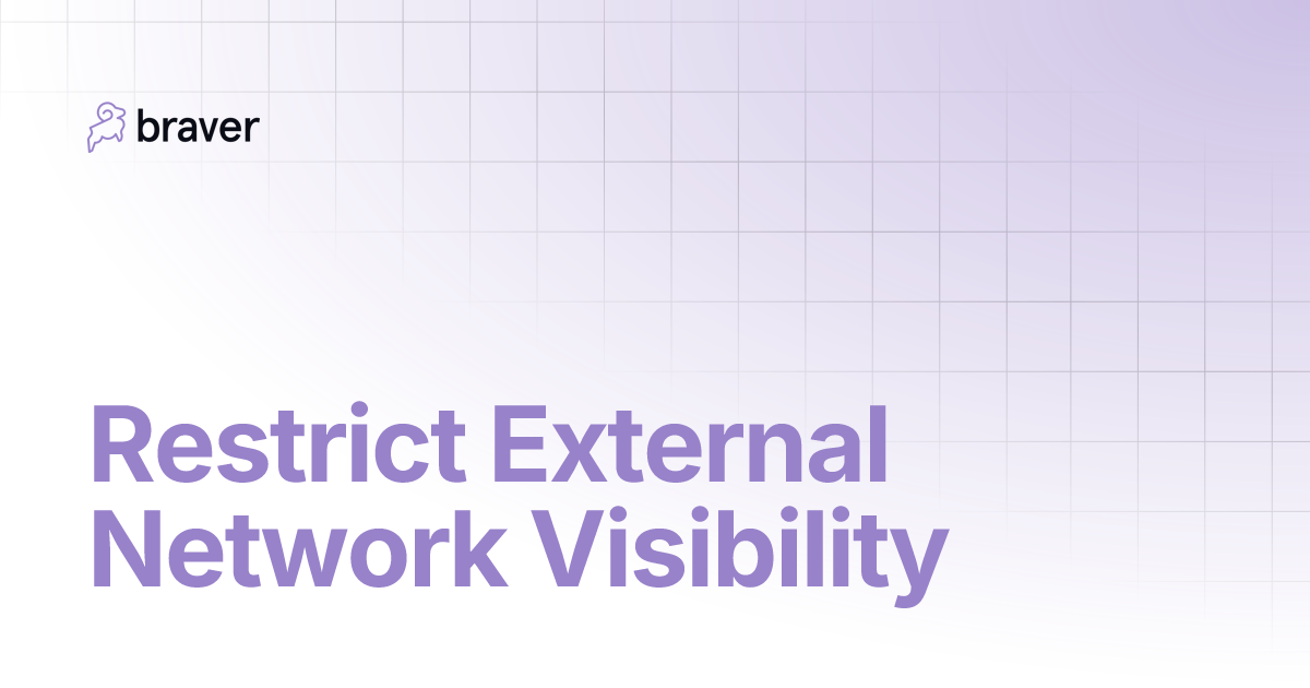 Restrict External Network Visibility | Guides | Braver