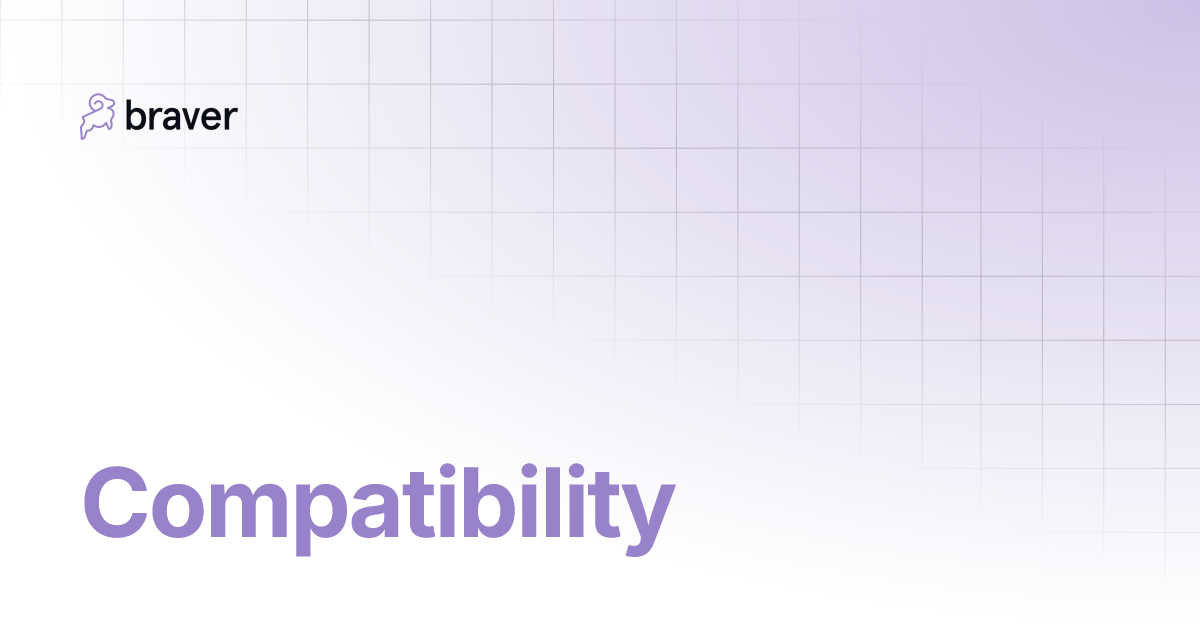 Compatibility | Braver